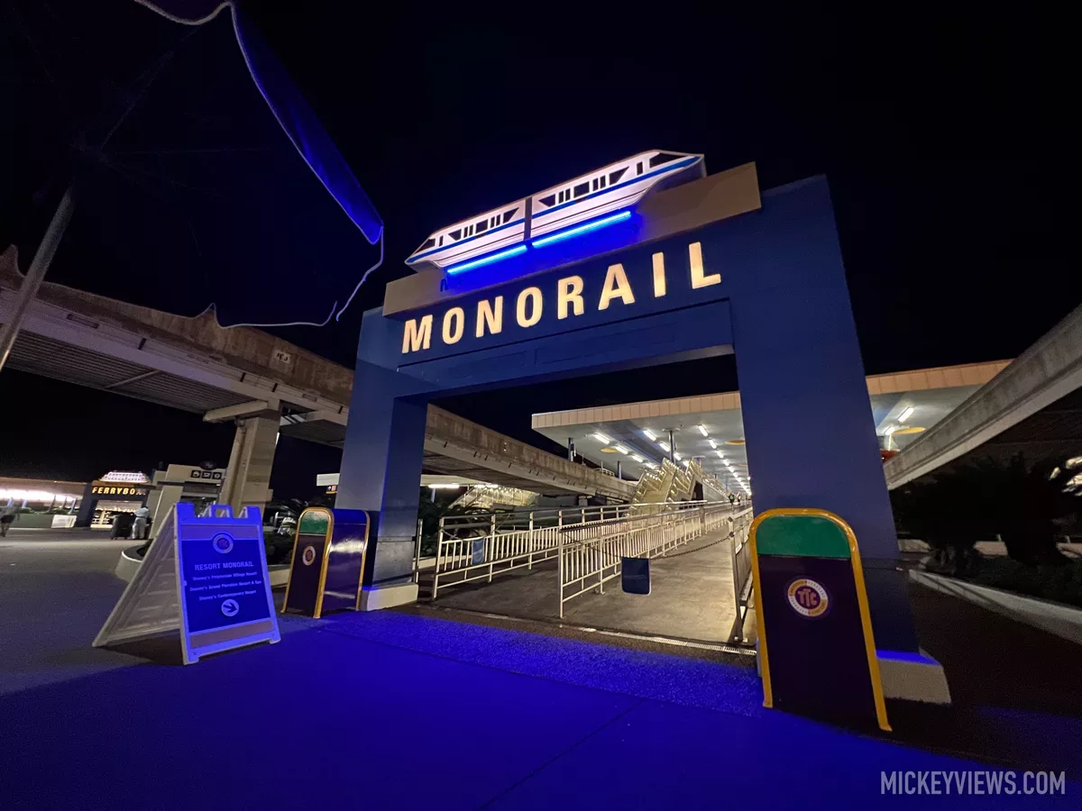 Disney World Monorail Signs Receive Colorful Light Bars at TTC