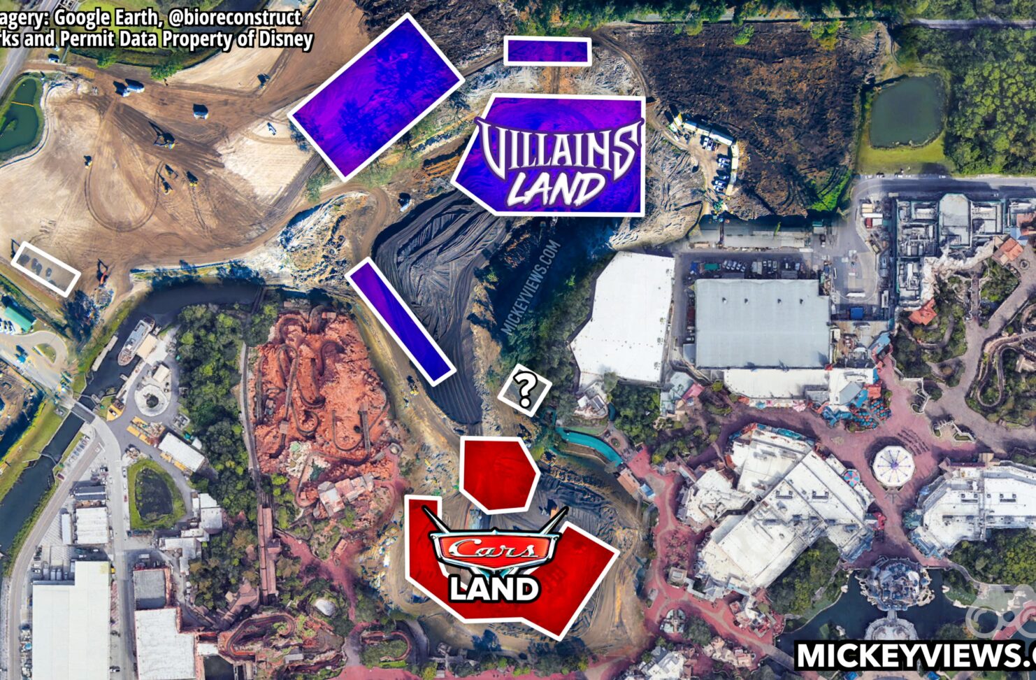 Disney Permit Reveals Building Footprints for Cars Land and Villains ...